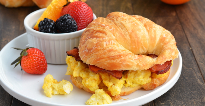 Bacon & Egg Breakfast Croissants