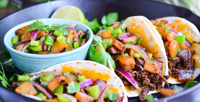 Hawaiian Beef Tacos