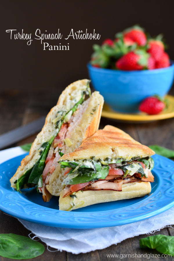 Turkey Spinach Artichoke Panini