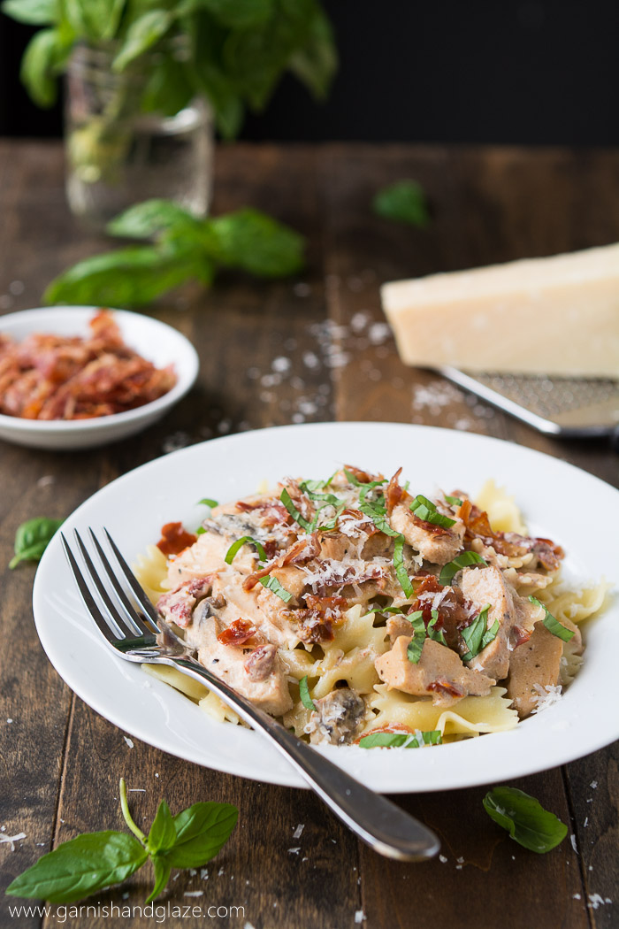 Chicken Pasta Milano {Macaroni Grill Copycat} - Garnish & Glaze