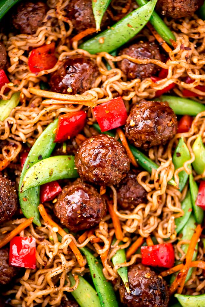 meatball-veggie-ramen-4 - Garnish & Glaze