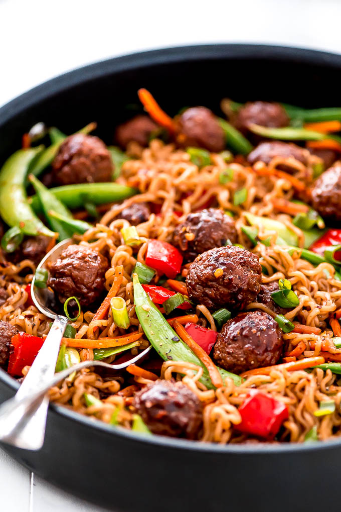 meatball-veggie-ramen-5 - Garnish & Glaze