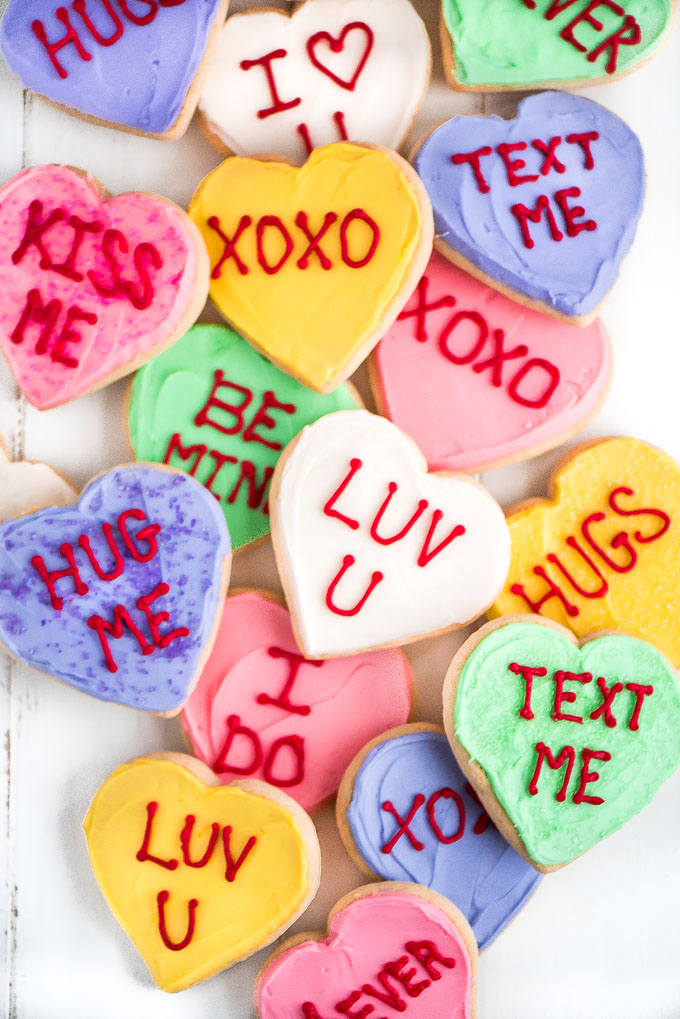 Conversation Heart Sugar Cookies - Garnish & Glaze