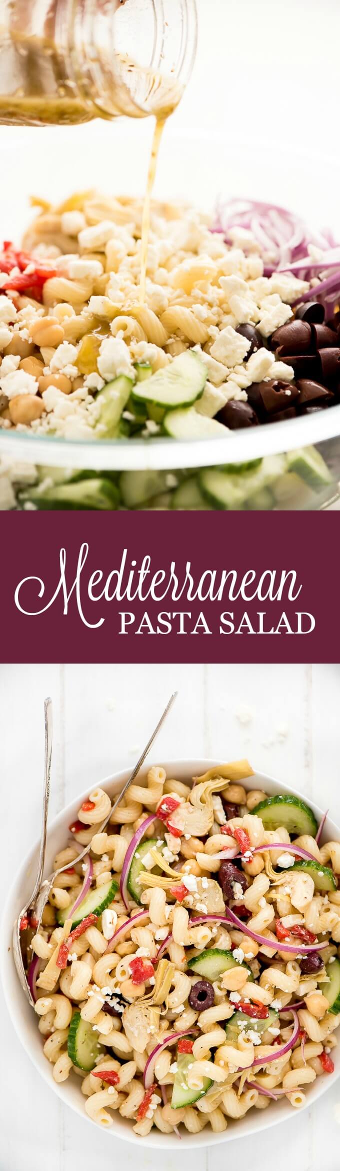Easy Mediterranean Pasta Salad - Garnish & Glaze