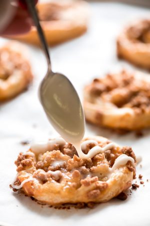 Easy Apple Danish - Garnish & Glaze