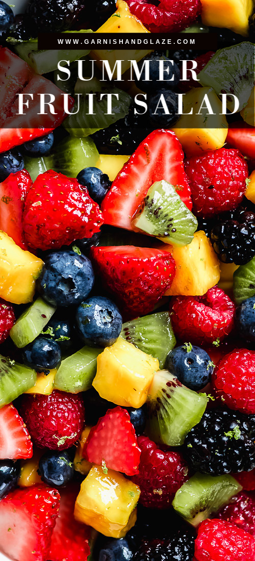 Summer Fruit Salad - Garnish & Glaze
