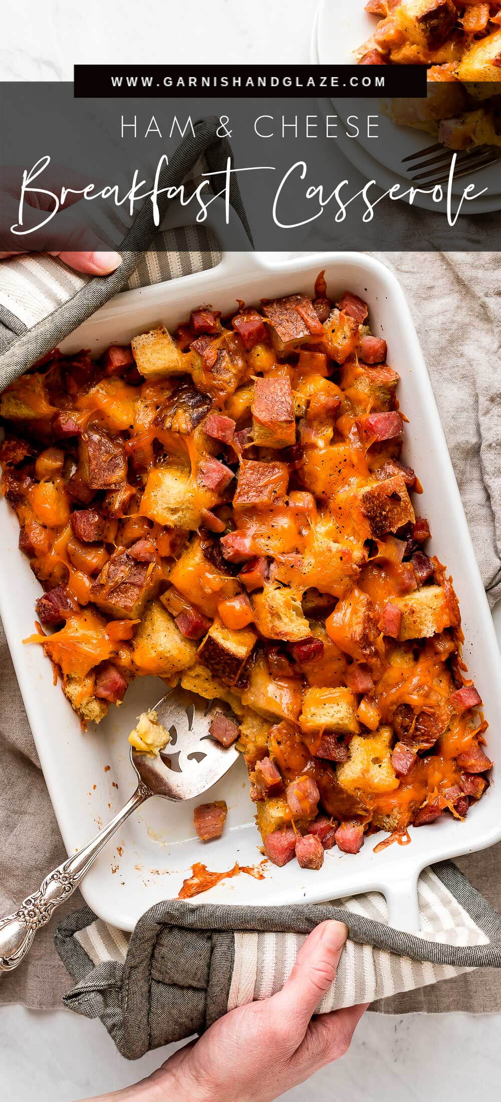 Ham and Cheese Breakfast Casserole - Garnish & Glaze