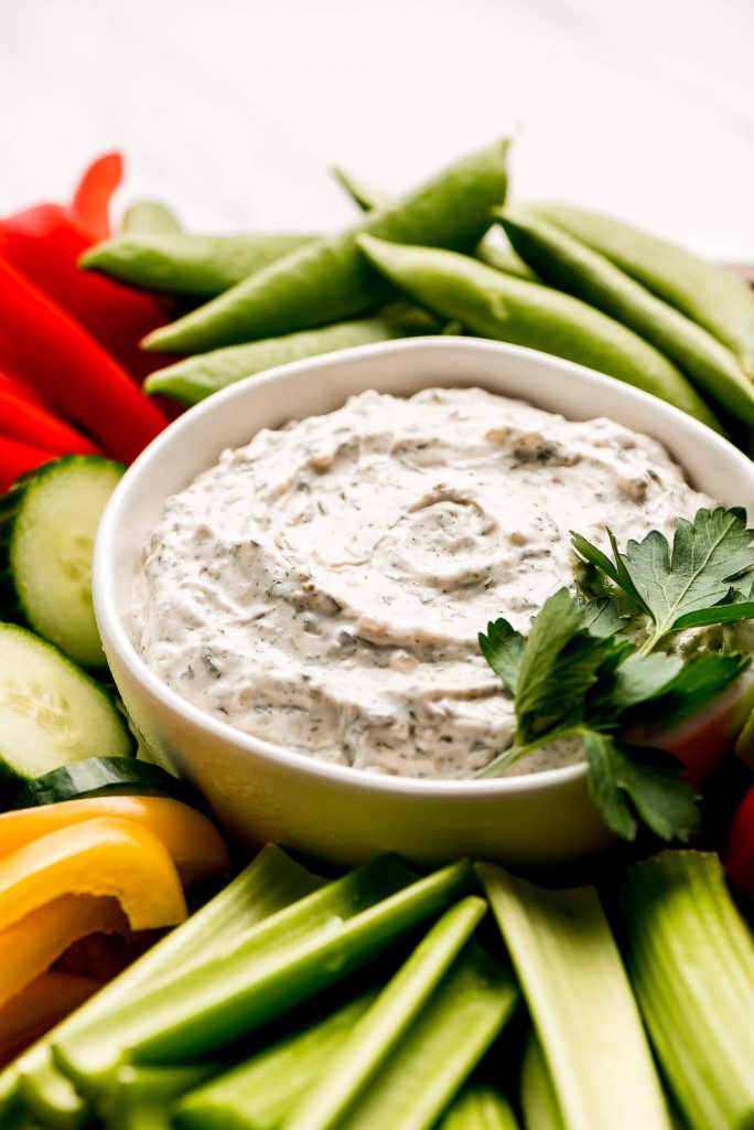 The BEST Veggie Dip - Garnish & Glaze