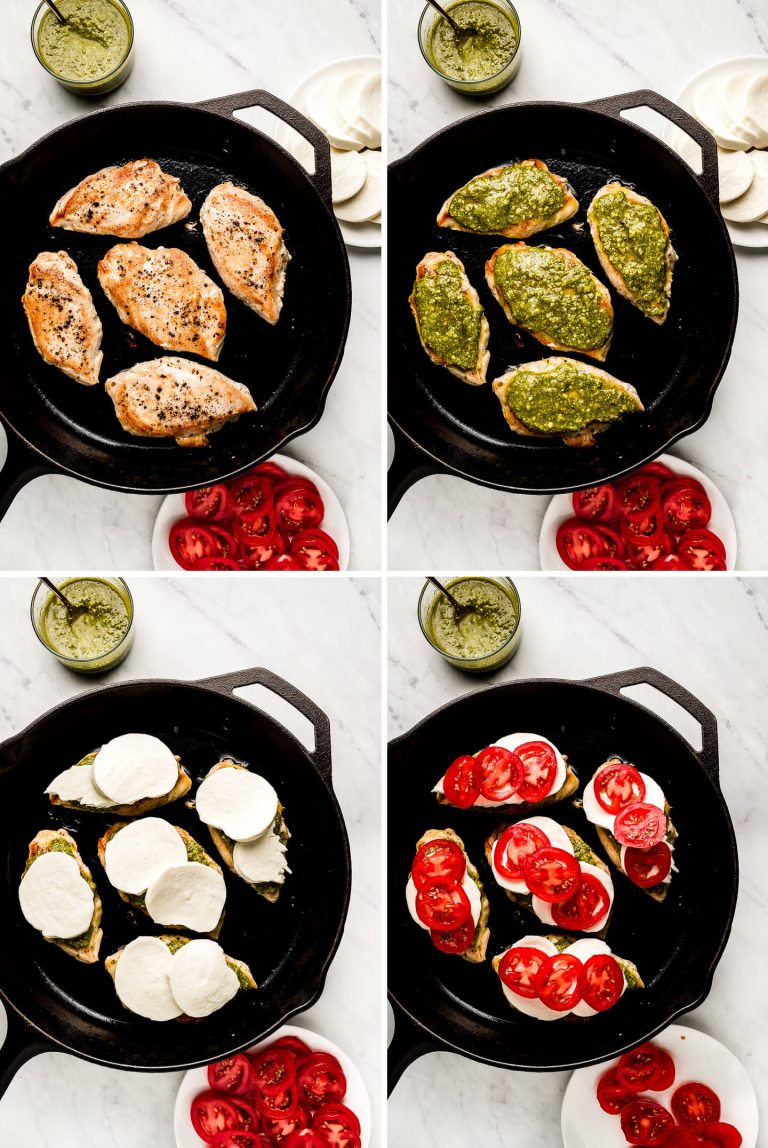 Skillet Caprese Chicken - Garnish & Glaze