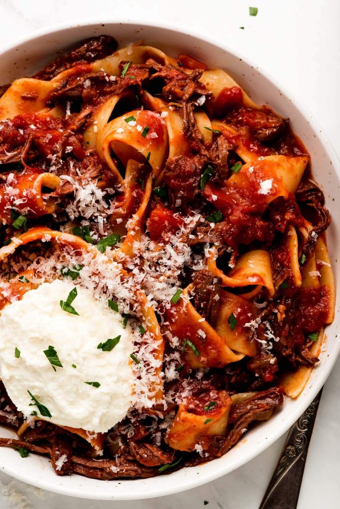 Instant Pot Beef Ragu - Garnish & Glaze