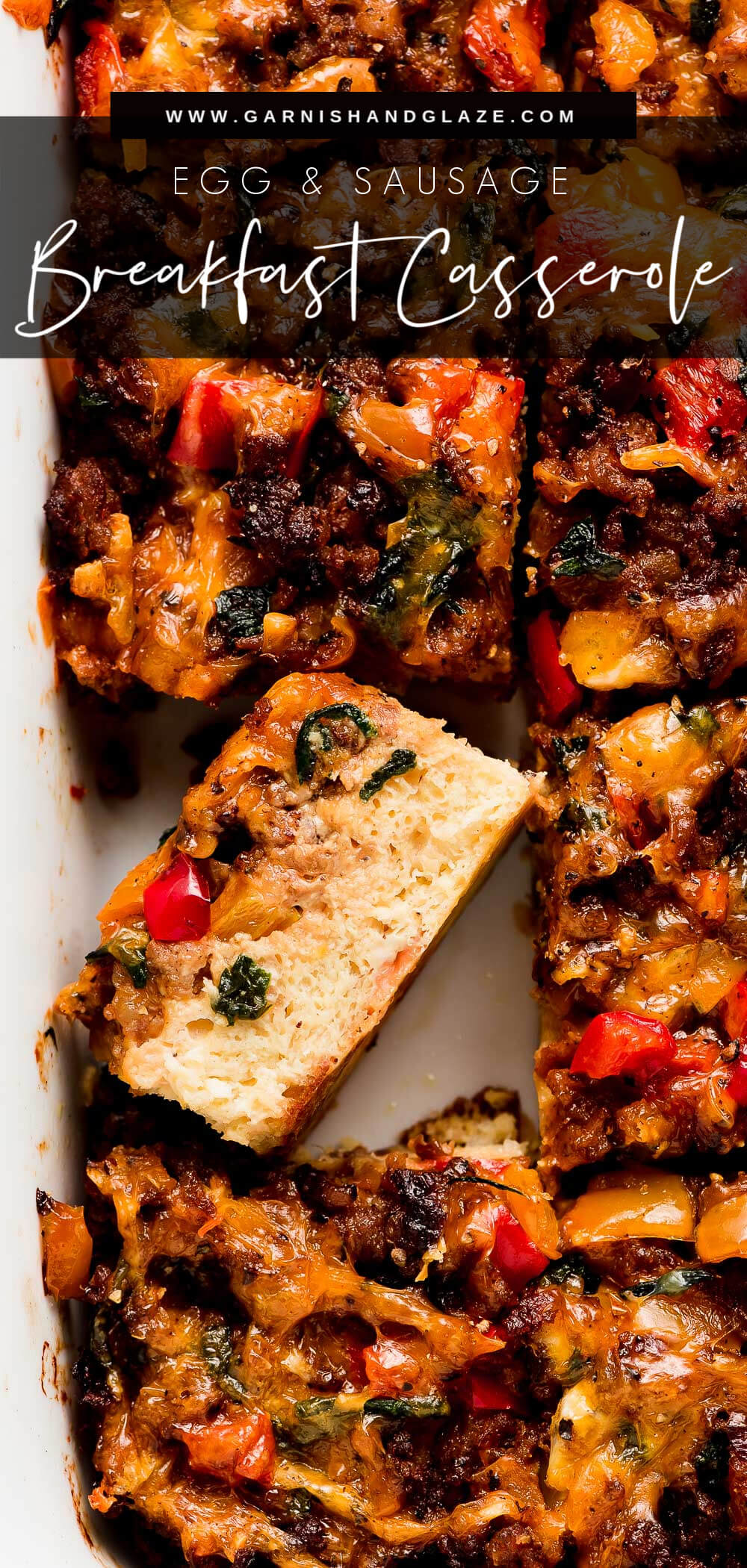 Sausage Breakfast Casserole - Garnish & Glaze