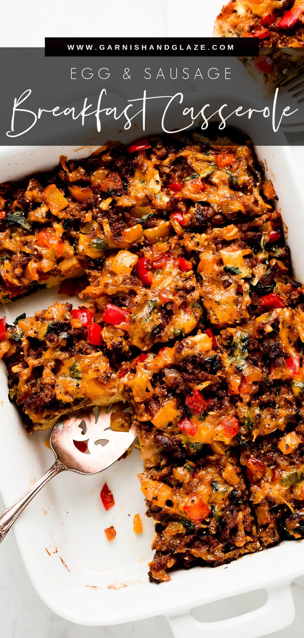 Sausage Breakfast Casserole - Garnish & Glaze