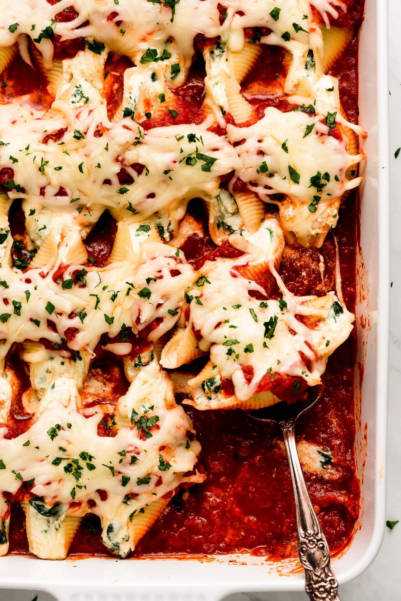 3-Cheese Stuffed Shells - Garnish & Glaze